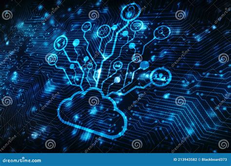 Cloud Computing Cyber Technology Background Internet Data Storage