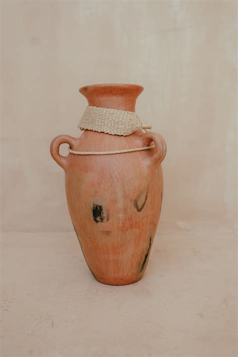 Large Mixe Natural Clay Vase With Two Handles Nakawe Trading