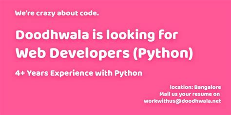 Ebrahim Akbari On Linkedin Python Developers We Want You