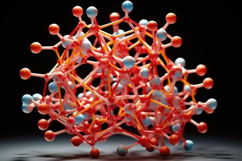 Molecular Model Of A Nanomaterial Structure Created With Generative Ai