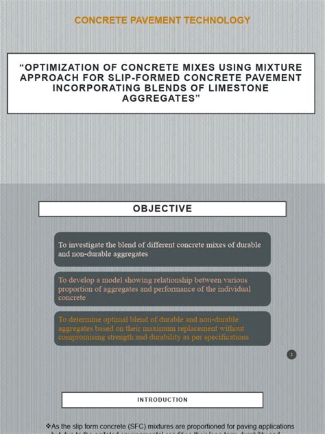 Optimization Of Concrete Mixes Using Mixture Approach Pdf Concrete