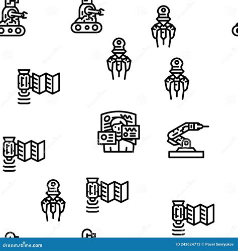 Stem Engineer Process And Science Vector Seamless Pattern Stock Vector Illustration Of Robot