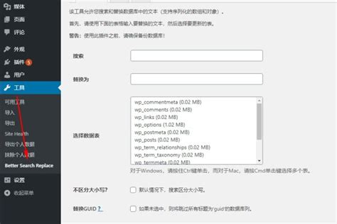 Better Search Replace：查找和替换数据库内容 Wordpress大学