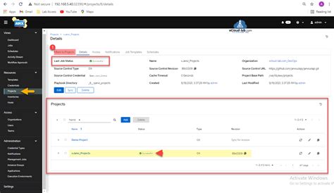 step by step guide to configure first project job template on ansible