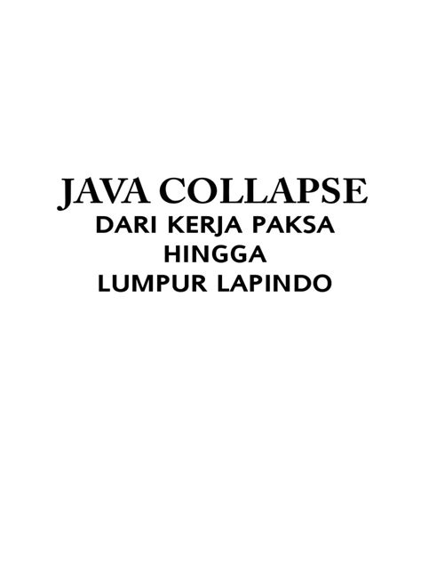 Java Collapse 2 Pdf Ilmu Sosial
