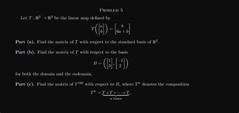 let t r2→r2 be the linear map defined by