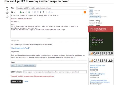 Make Error Notifications In Posts More Obviousvisible Meta Stack