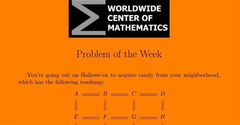 the center of math blog problem of the week