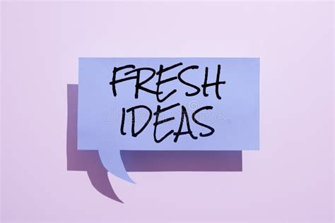 Conceptual Display Fresh Ideas Word For Thought Or Suggestion As To
