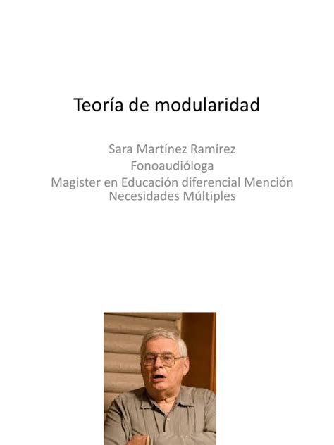 Teoría De Modularidad Pdf Cerebro Neurona