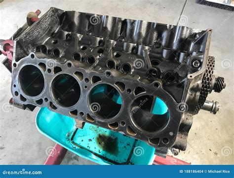 Rebuilt V Engine Block Ready For Install Stock Photo Image Of Ford Machined