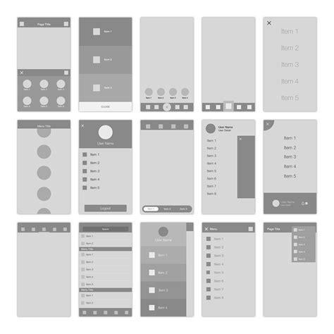Navigation Style Sketch UI Kit Wireframe On Behance