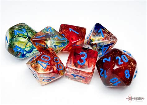 Chessex 7 Dice Set Nebula Games Chain