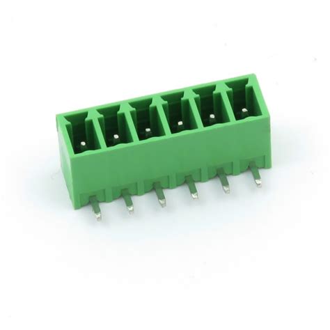 15edgrc 381 6p Male Terminal Block Angled 6 Pin Pitch 381 Mm