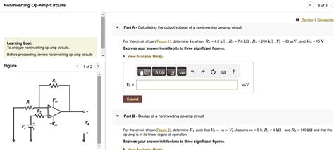 Noninverting Op Amp Circuits 5 Of 6 Review I Constants Part A Calculating The Output Voltage