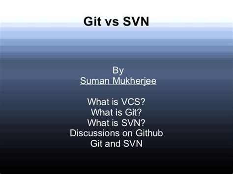 Git Vs Svn