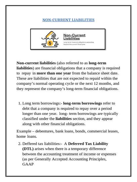 Non Current Liabilities 1 Pdf