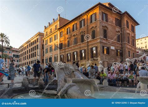 Amazing Sunset View Of Spanish Steps Italy Editorial Image Image Of