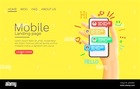 Smartphone In Hand Communication Between People Using Chat Vector