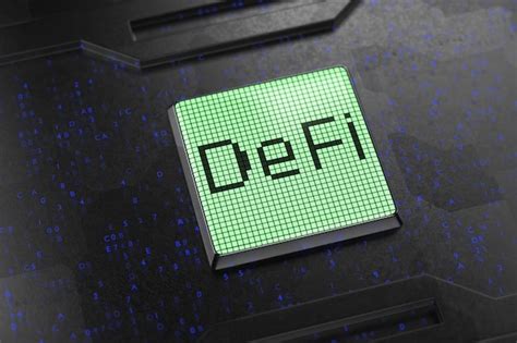 Premium Photo Blockchain Concept Decentralized Financial System Defidecentralized Finance On A