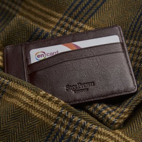 Flat Credit Card Wallet Brown Flat Card Holders Sagebrown