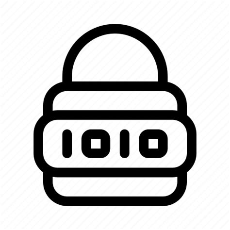Keylock Biner Binary Encrypt Security Data Protection Icon