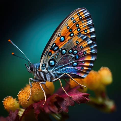 Radiant Flutter Colorful Butterfly Generative Ai Stock Illustration
