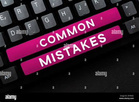 Hand Writing Sign Common Mistakes Concept Meaning Actions That Are