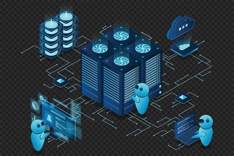 Data Center And Web Hosting Isometric Concept Cloud Computing Storage Isometric Server Room