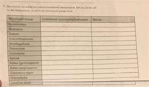 Solved 4 Microfossils Are Useful For Bestratigraphy Or