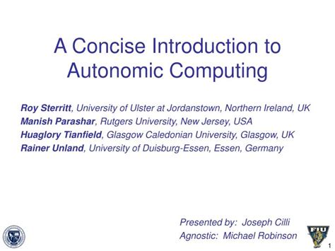 ppt a concise introduction to autonomic computing powerpoint