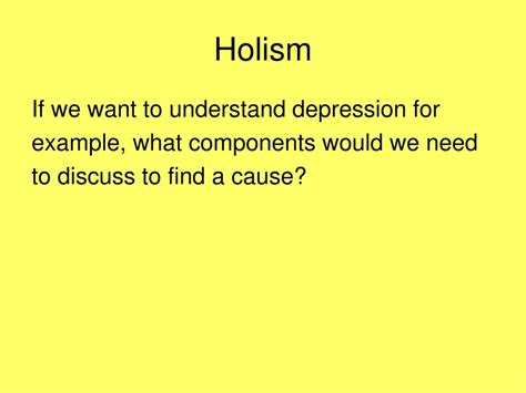 Ppt Holism Vs Reductionism Powerpoint Presentation Free Download Id 301559