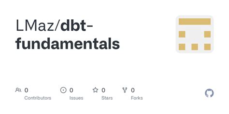 github lmaz dbt fundamentals