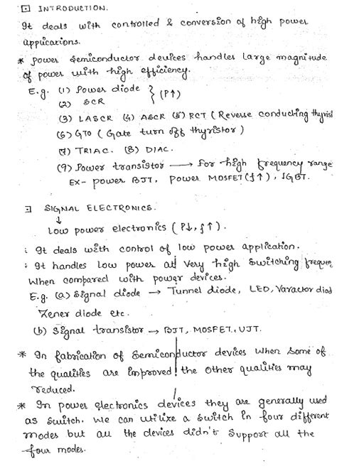 POWER ELECTRONICS MADE EASY CLASS NOTES For IES GATE IAS PSUs