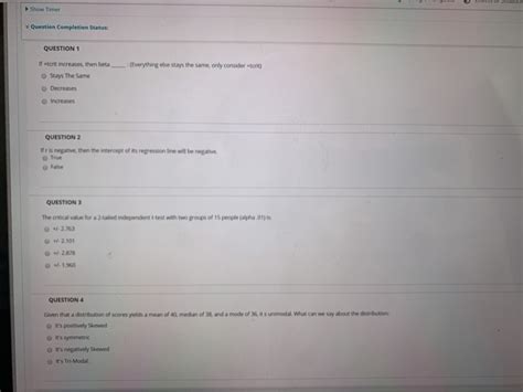 Solved Show Timer Question Completion Status Question 1