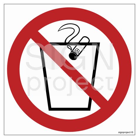 Gb018 Do Not Throw Cigarette Butts In The Bin Sheet Of 12 Stickers 5