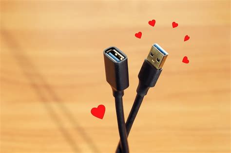 Premium Photo Compatibility Concept Two Usb Plugs Nearby Together Couple In Relationships