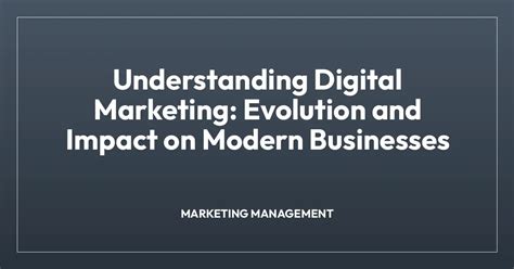 Understanding Digital Marketing Evolution And Impact On Modern Businesses • Slm Self Learning