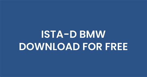ISTA-D BMW Download For Free - Dealers Software
