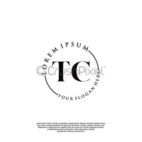 Tc Initial Handwriting Logo Design Stock Vector Crushpixel