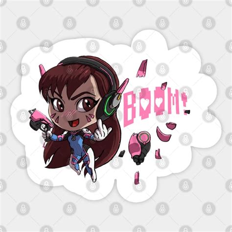 Ow Chibi Dva Dva Sticker Teepublic