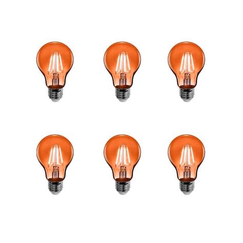Feit Electric 25 Watt Equivalent A19 Dimmable Filament Orange Colored