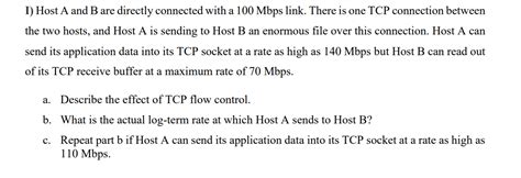 solved 1 host a and b are directly connected with a 100