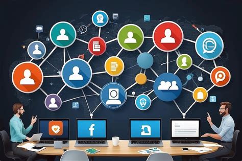 Premium Photo Connecting People Social Networking Computer Network