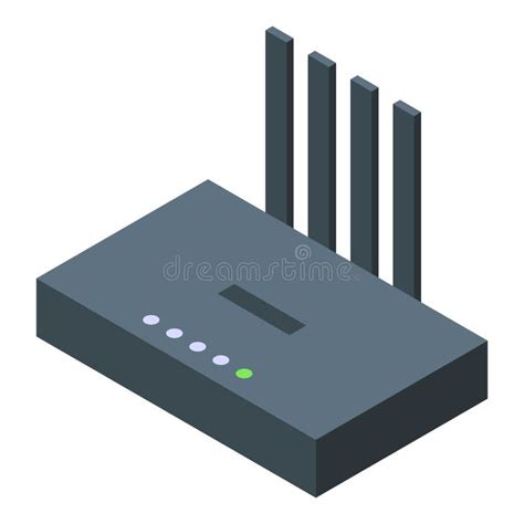 This Wifi Router Provides A Wireless Signal For Multiple Devices Stock Illustration
