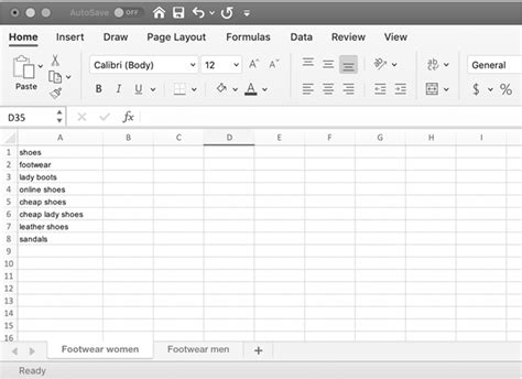 Keyword List Using Microsoft Excel Download Scientific Diagram