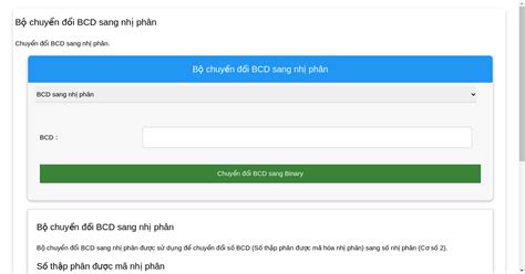 Bcd To Binary Converter Chuyển đổi Số Thập Phân được Mã Hóa Nhị Phân Sang Nhị Phân