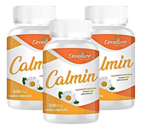 Calmin Calmante Natural 500mg 60 Cápsulas Denature 3 Potes Mercadolivre
