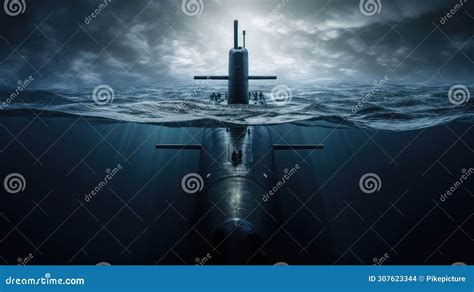 Underwater Navy Submarine Stock Illustration Illustration Of Periscope