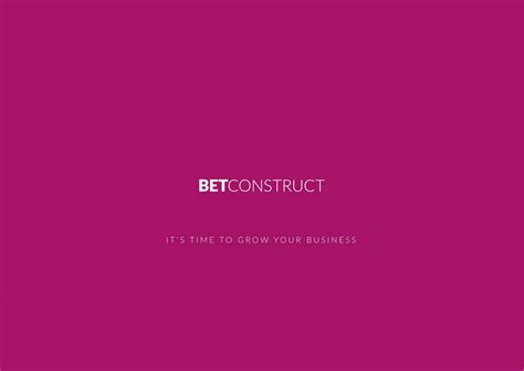 Betconstruct Company Presentation V1 Pdf